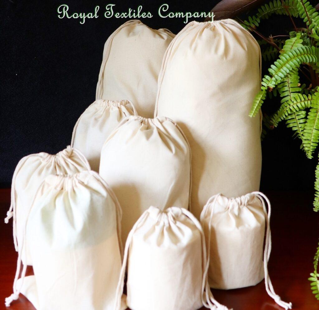 Calico Drawstring Bags - W20cm*H30cm (8x12inches)